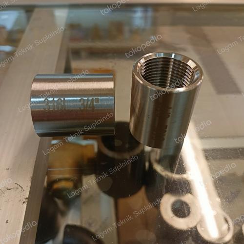 Jual Pipe Socket Stainless Steel 316 Drat 3/4 Inch / Socket Coupling ...