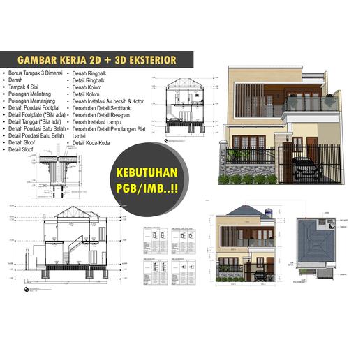 Jual Gambar Kerja IMB/PGB Custom (Rumah, Bengkel, Ruko) + Bonus ...