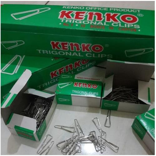 Jual Paper clip/trigonal clip no 1 Kenko 1 dus isi 10 kotak kecil ...