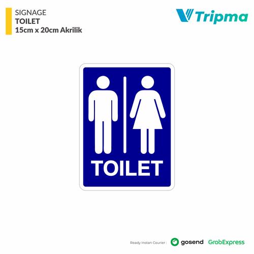 Jual Rambu/ Sign Toilet 15cm x 20cm - Akrilik/ Acrylic 2mm - Kota ...