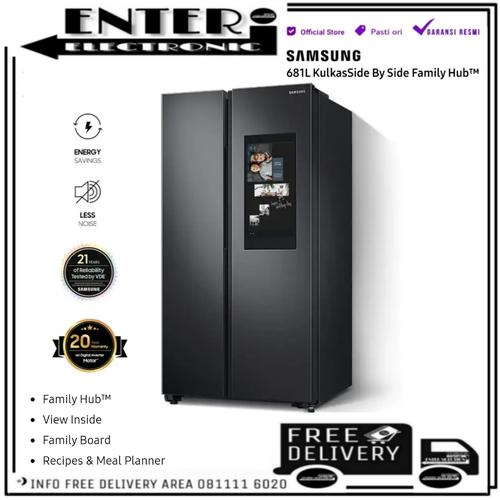 Promo SAMSUNG RS-62T5F01B4/SE - KULKAS SIDE BY SIDE FAMILY HUB ...