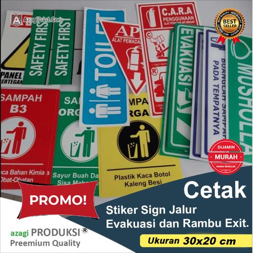 Jual Cetak Sign Jalur evakuasi dan Rambu Exit, Ukuran Besar Akrilik ...
