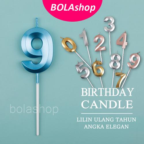 Jual Lilin Angka Ulang Tahun Elegan Warna Metalik Ukuran Besar ...