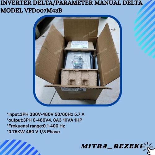 Jual Inverter Delta/Parameter Manual Delta Model Vfd007M43B - Jakarta ...
