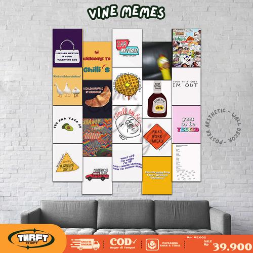 Jual Poster Aesthetic Collage Wall - Vine Legendary Memes A5 - Double ...