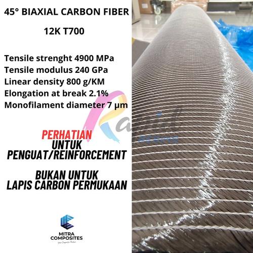 Jual Serat Karbon Carbon Biaxial 45 Derajat 12K T700 asli 300gsm ...
