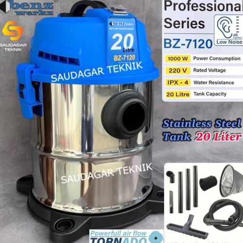 Jual VACUUM CLEANER 20 LITER BENZ TANGKI STAINLESS STEEL WET DRY VACUM ...