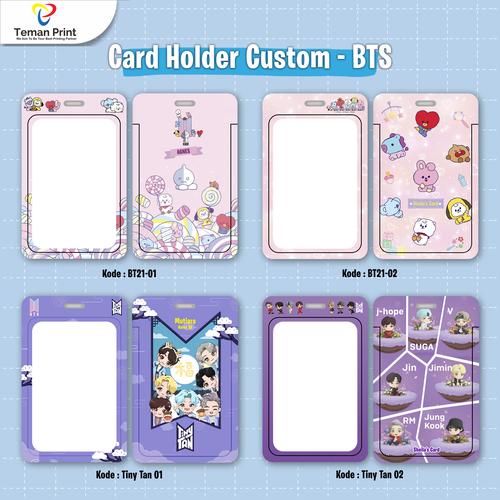 Jual [Teman Print] Card Holder Custom Tema BTS Tempat Kartu ID Card/E ...