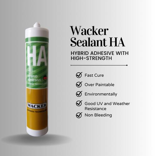 Jual Wacker Sealant Hybrid Adhesive (HA) White 300ml / Sealant Lem Kaca ...