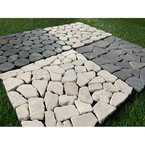 Jual Lantai Decking Tile Batu Alam Outdoor Indoor - Bulat Abu - Kab ...