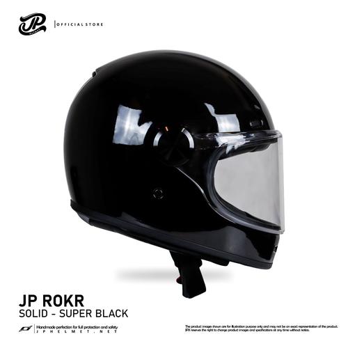 Promo Helm Fullface Retro JP Rokr - Solid - Super Black, XXL Cicil 0% ...