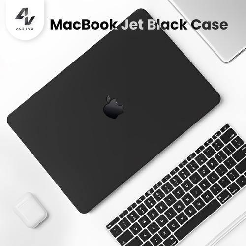 Promo MacBook Doff Matte Jet Black Case with Logo Cut Out Hard Case ...