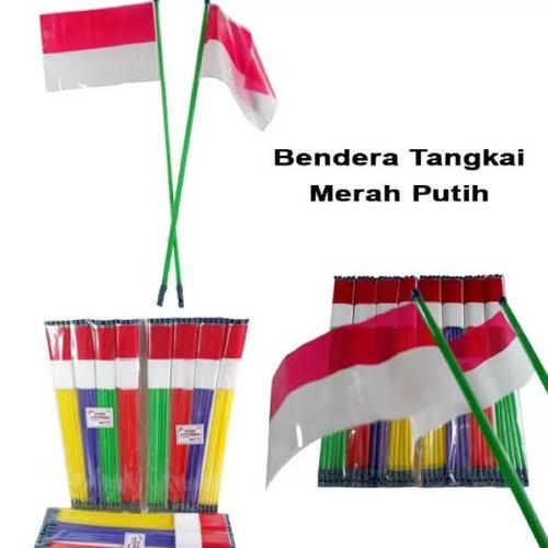 Jual 20pcs Stik Bendera Merah Putih Palstik / Bendera Pluit Merah Putih ...