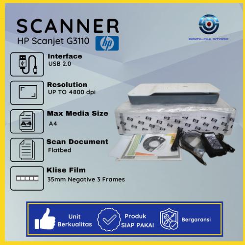 Jual Scanner Hp ScanJet G3110 Bisa Scan Klise Kondisi Baru Fullset ...