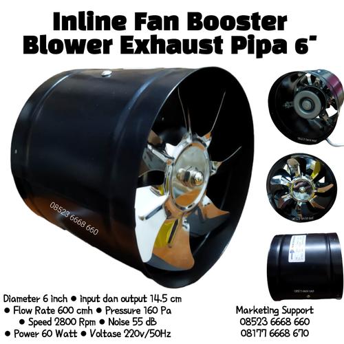 Jual Inline Fan, Booster Blower, Exhaust Pipa 220V - 6 Inch - Jakarta ...