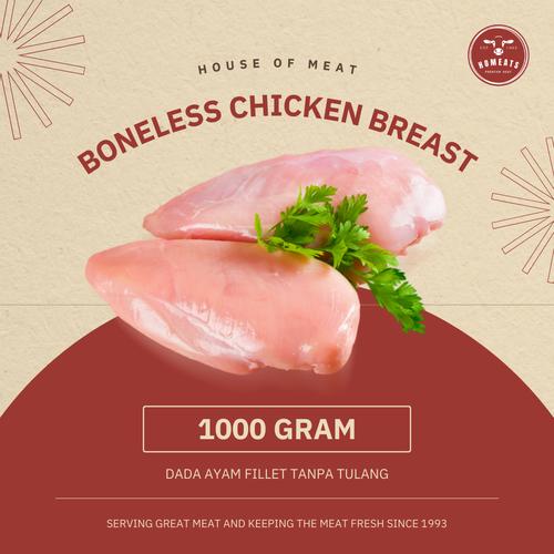 Jual Dada Ayam Fillet Tanpa Tulang Boneless Chicken Breast Fresh 1000 ...