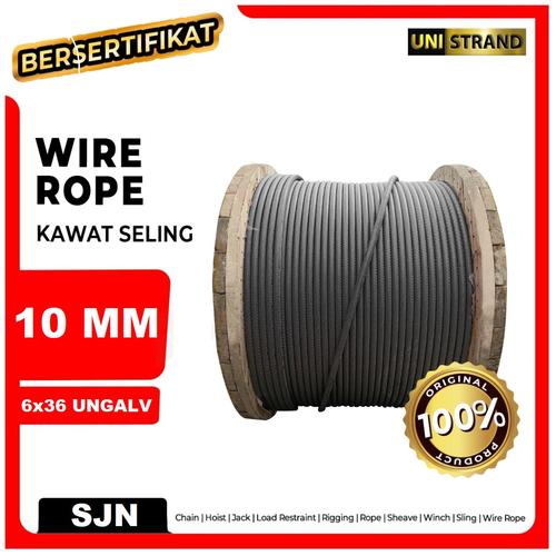 Jual Wire Rope/Kawat Seling dia 10mm 6x36(WS) + IWRC Ungalvanized UNISTRAND - Jakarta Timur ...