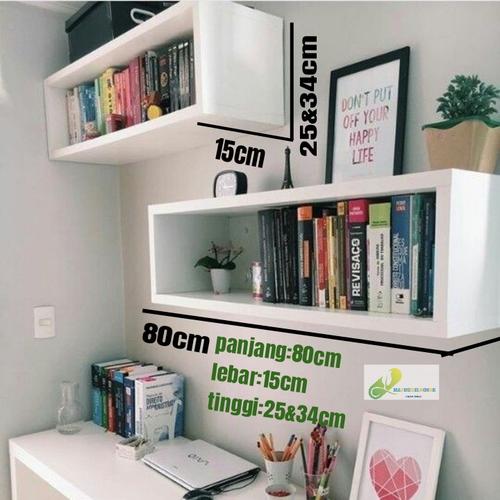Promo ambalan kubus dinding,rak ambalan buku kubus persegi panjang 80cm ...