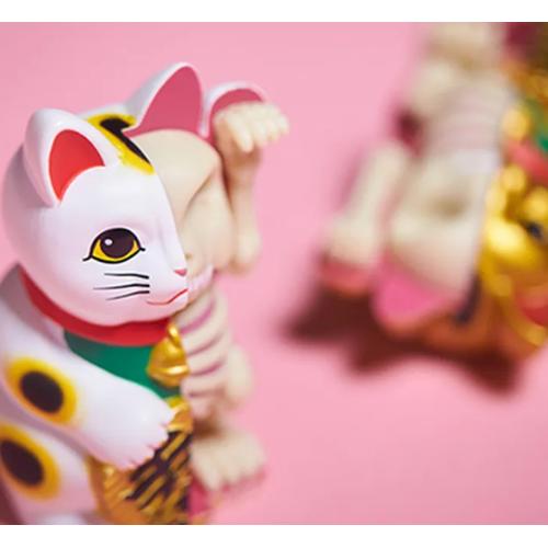 Jual Patung kecil PVC Model anatomi kucing keberuntungan putih 4D ...