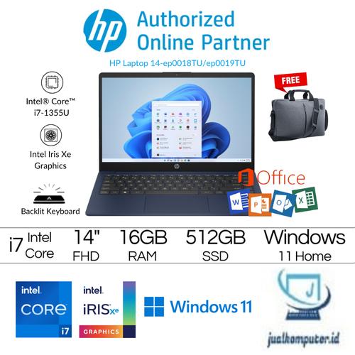Jual Laptop HP 14-ep0018TU/ep0019TU i7-1355U 16GB 512GB SSD 14" FHD W11 ...