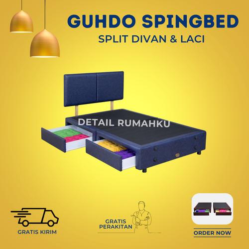 Jual Dipan Divan Split 2 Laci 100x200 cm & Sandaran Headboard Atlantic ...