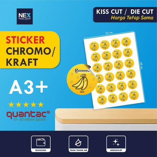 Jual Cetak Stiker / Sticker / Chromo / Kraft A3+ (Print + Cutting ...