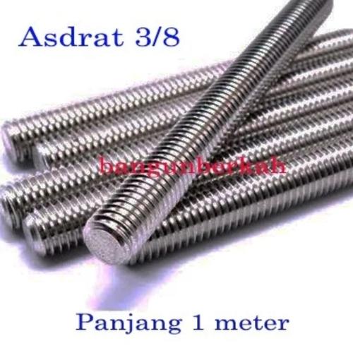 Jual asdrat 3/8 galvanis putih panjang 1m / longdrat M10 drat kasar ...