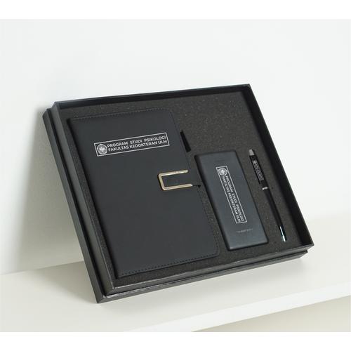 Jual CUSTOM gift set notebook powerbank pulpen dan kartu ucapan - Kota ...