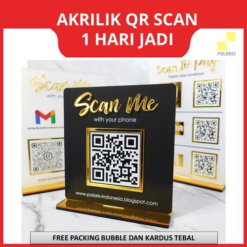 Jual ACRYLIC QR CODE SIGN CUSTOM BARCODE SOSMED PAPAN AKRILIK QRIS SCAN ...
