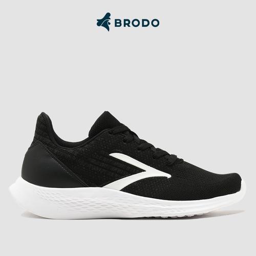 Promo Sepatu Sneakers BRODO Active Dasher Running Lari Black White WS ...