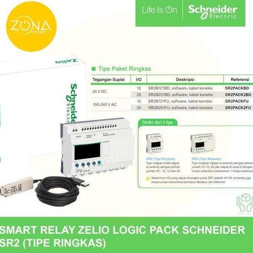Jual Paket Smart Relay Zelio Logic Schneider Pack 20 I/O 240Vac Sr2Pack2Fu - Jakarta Barat ...