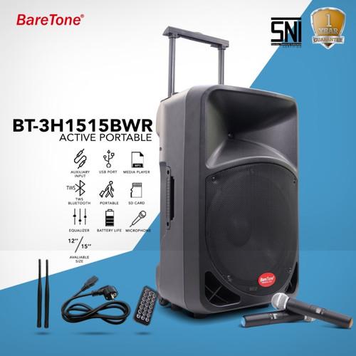 Jual Speaker BareTone 15 Inch BT-3H1515BWR Speaker Bluetooth dan Usb ...