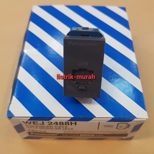 Jual Panasonic WEJ2488H Mata Modul Data Cat Cat5e LAN Gray WEJ2488 H ...