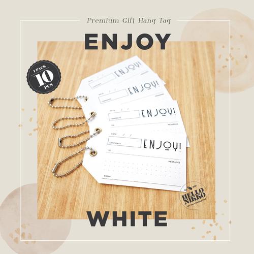 Jual Sticker label kartu ucapan pengiriman enjoy gift tag hadiah - Gift ...