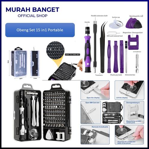 Jual Obeng Full Set 115in1 Alat Mini Reparasi Hp Laptop Komputer ...