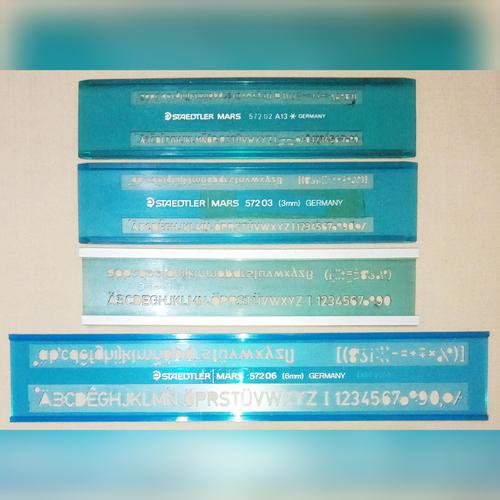 Jual Staedtler Mars Lettering Stencils Feder Pen Guide Drawing Template ...