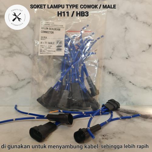 Jual SOKET BOHLAM / SOKET LAMPU TYPE COWOK / MALE H11 HB3 HB4 - SOKET ...