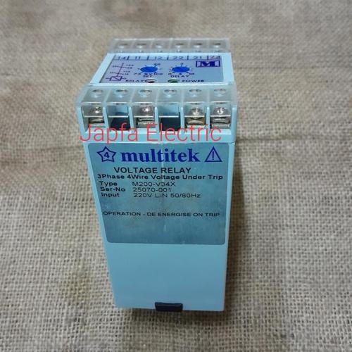 Jual Multitek Phase Under Voltage Relay Type M200-V34X/3Phase 220 Vac1 ...