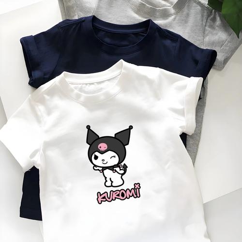 Jual Baju kaos anak perempuan cewek Kuromi sanrio usia 1 - 10 tahun ...