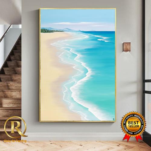 Jual Lukisan pemandangan pantai/hiasan dinding plus Frame - Kab ...