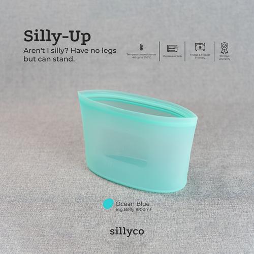 Promo Sillyco - Silly-Up Big Belly - Silicone Food Storage/Sillybag/Sillyup - Ocean Blue ...