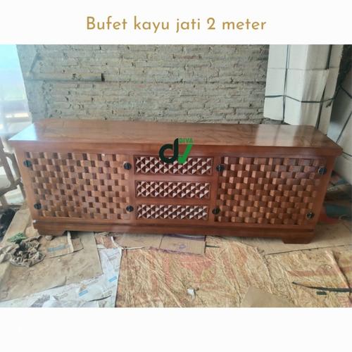 Promo Bufet tv / meja tv kayu / bufet tv kayu jati ruang tamu 2 meter ...