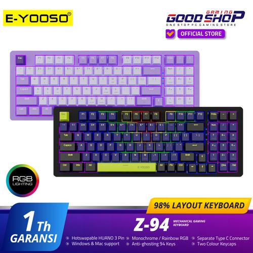 Promo E-yooso Z94 - 98% Monochrome Hotswap Mechanical Gaming Keyboard I ...