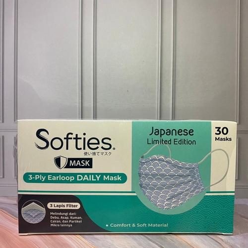 Jual SOFTIES DAILY MASK / MASKER DAILY 3PLY EARLOOP [isi 30s] - Batik ...
