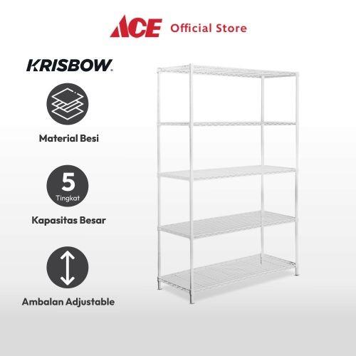 Jual Rak Besi Krisbow 90x45x190 Ace Hardware 5 Susun Second Bekas Bagus ...