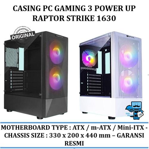 Jual Casing Pc Gaming 3 Power Up Raptor Strike 1630 - Original Produk ...