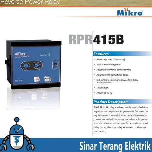 Jual Mikro Reverse Power Relay Panel Mounting Rpr 415B - Jakarta Barat ...