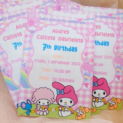 Jual My Melody - Kartu Undangan Ulang Tahun Invitation Birthday Card ...