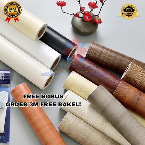 Promo Stiker PVC Motif Kayu Interior Film pelapis Furniture - W35 ...