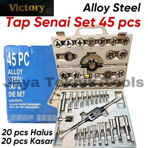 Jual Tap Senai Set 45 pcs Victory Die Tapping Alat Snay Metric Inch ...